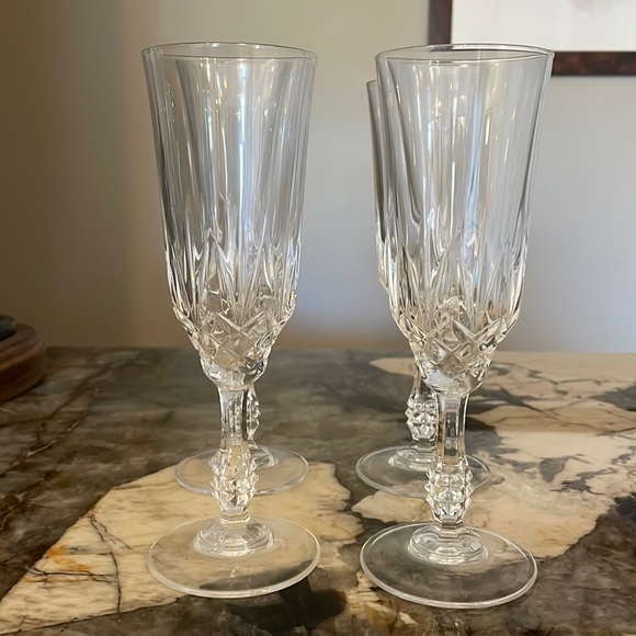 Towle | Dining | 4 Towle Lead Crystal Champagne Flutes | Poshmark